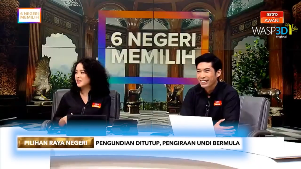 Malaysia Election Coverage Sparkles with WASP3D Graphics